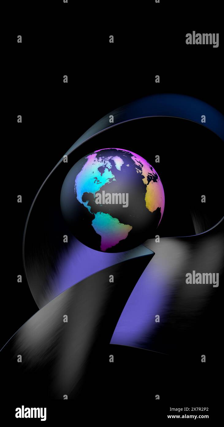 This image features a stylized GeoModule design with an abstract ...