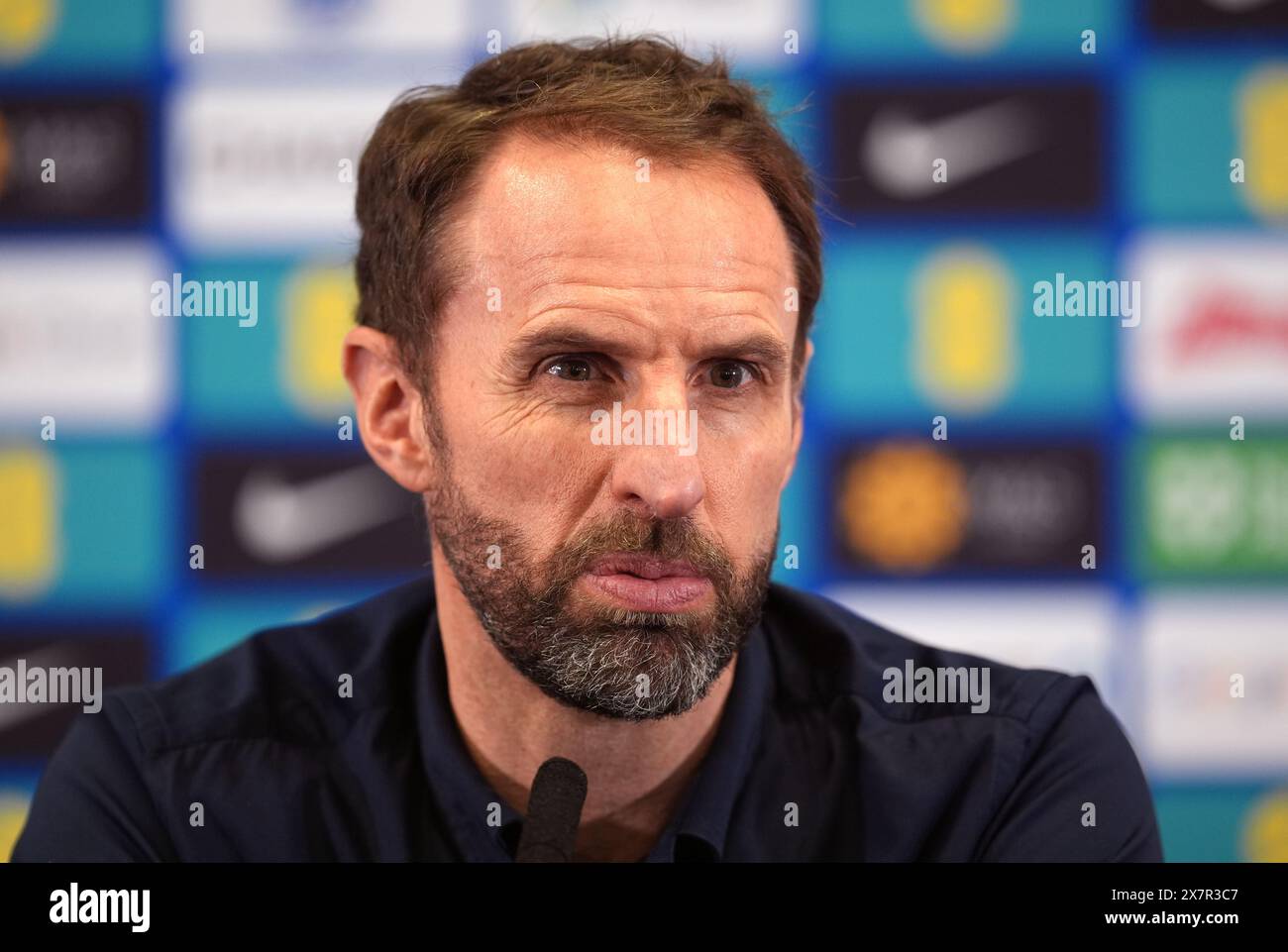 England manager Gareth Southgate during a press conference at St George ...