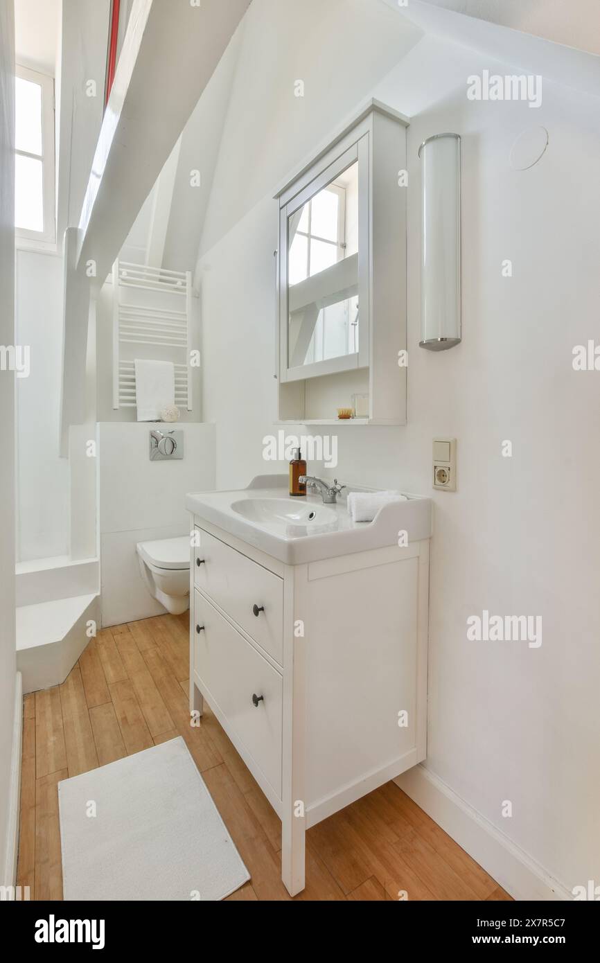 Sloped Wall In Bathroom