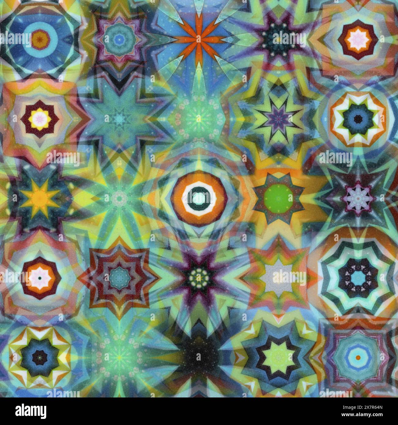 A mesmerizing display of kaleidoscope patterns in a vibrant and ...