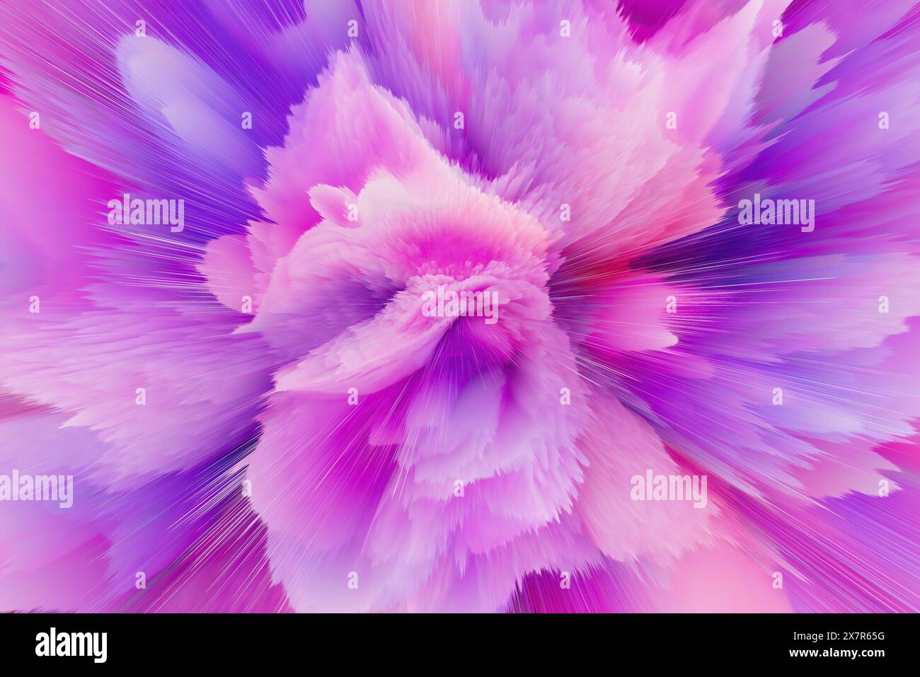 A digital art piece featuring a 3D extrusion effect in shades of pink ...
