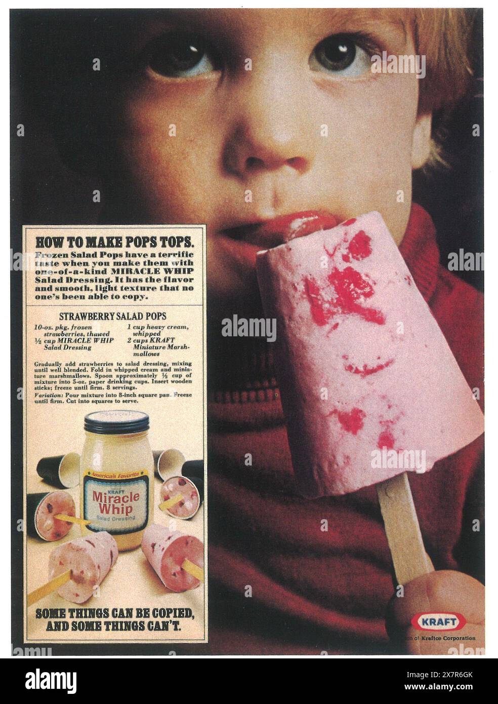 1976 Miracle Whip Strawberry Salad Pops Ad Stock Photo - Alamy