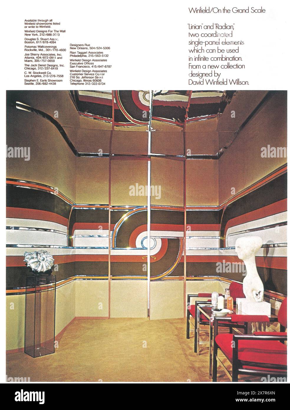 1970s interior design Cut Out Stock Images & Pictures - Alamy