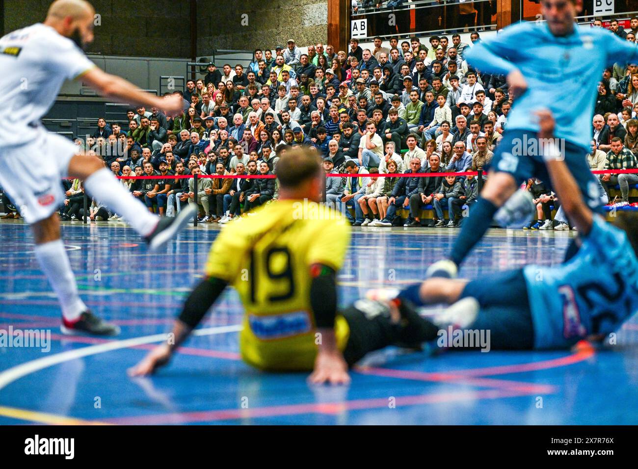 Antwerpen, Belgium. 17th May, 2024. Crowd pictured during a futsal ...