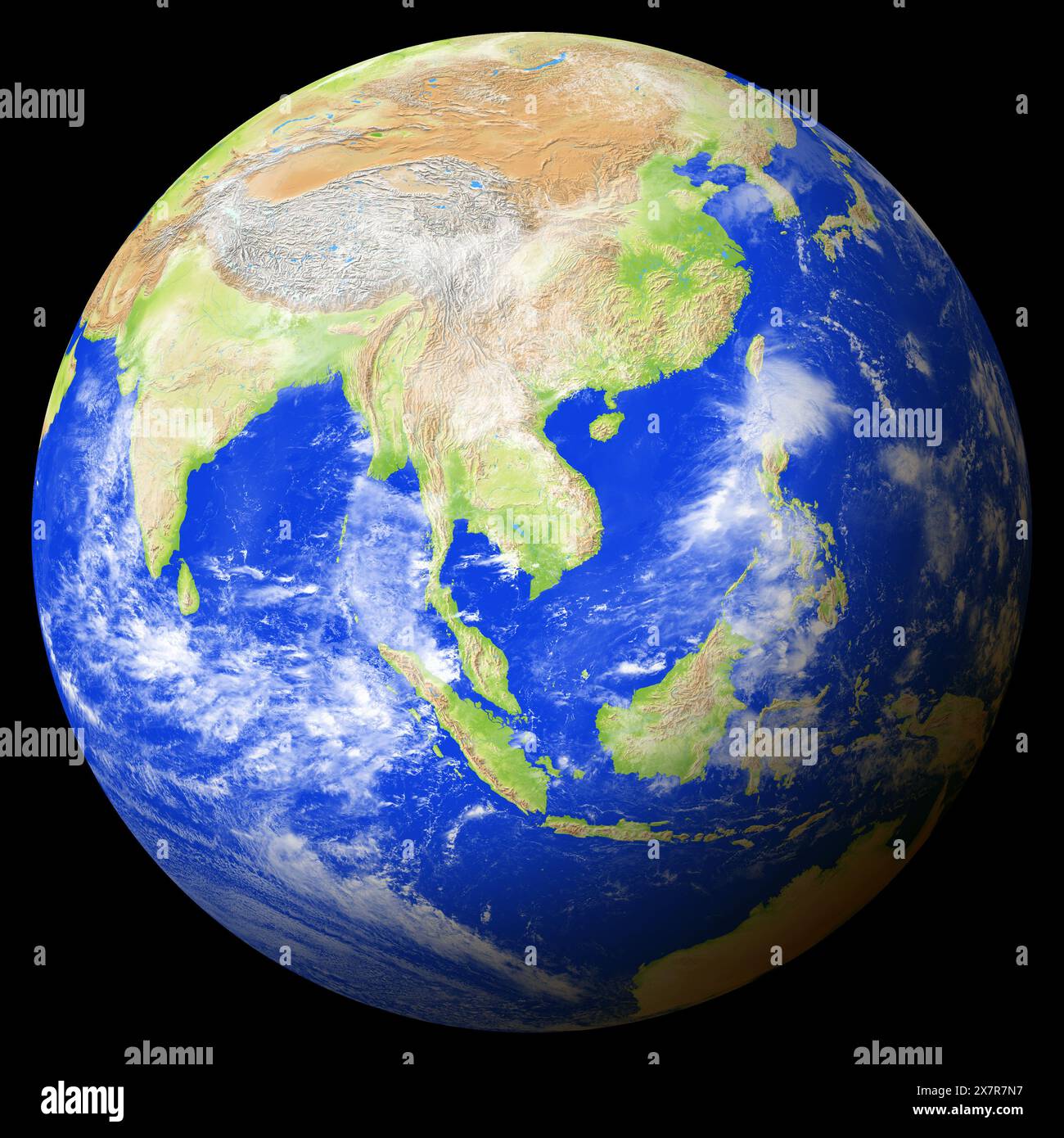 Map satellite geography cambodia hi-res stock photography and images ...