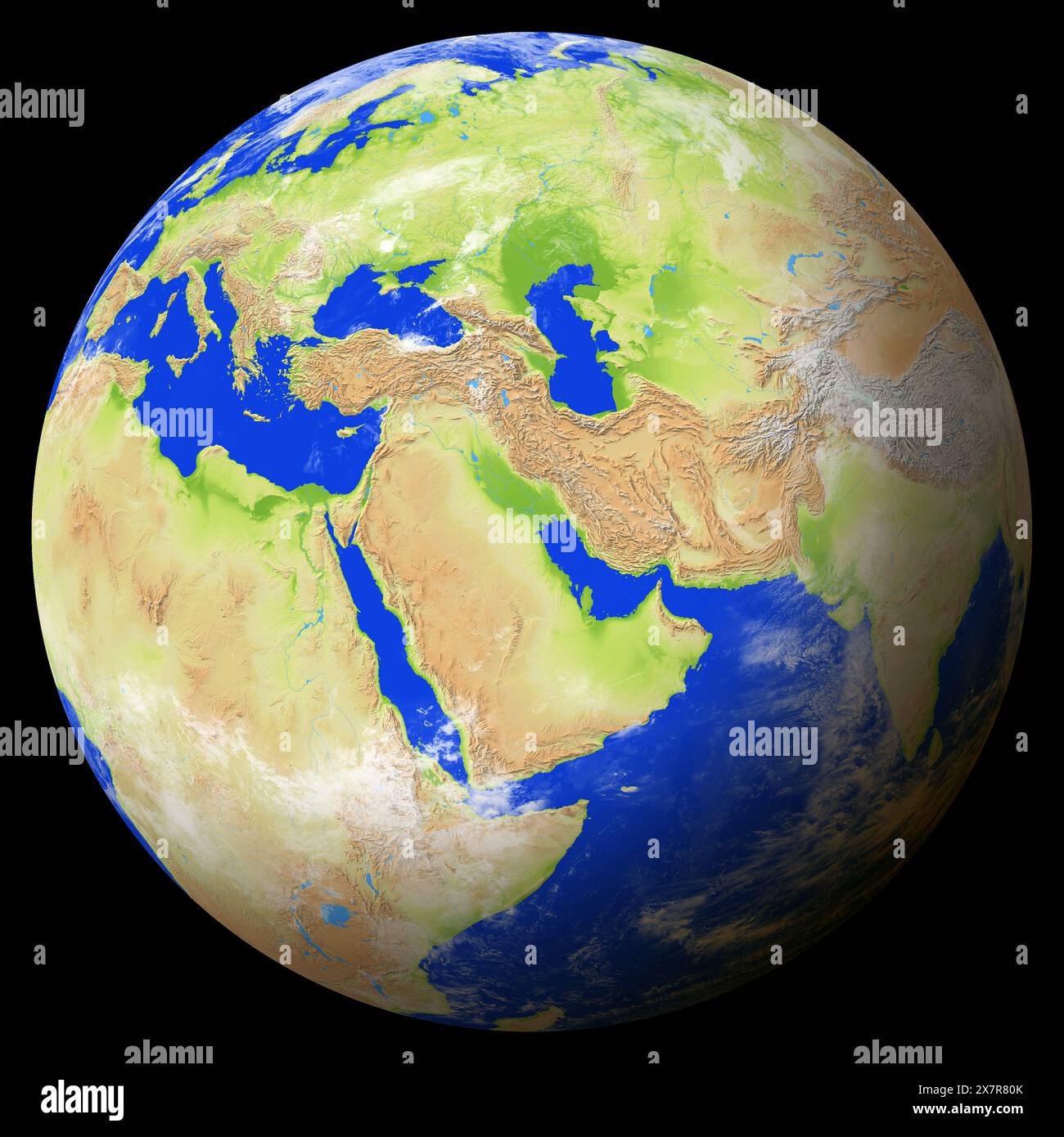 Kuwait map satellite geography hi-res stock photography and images - Alamy