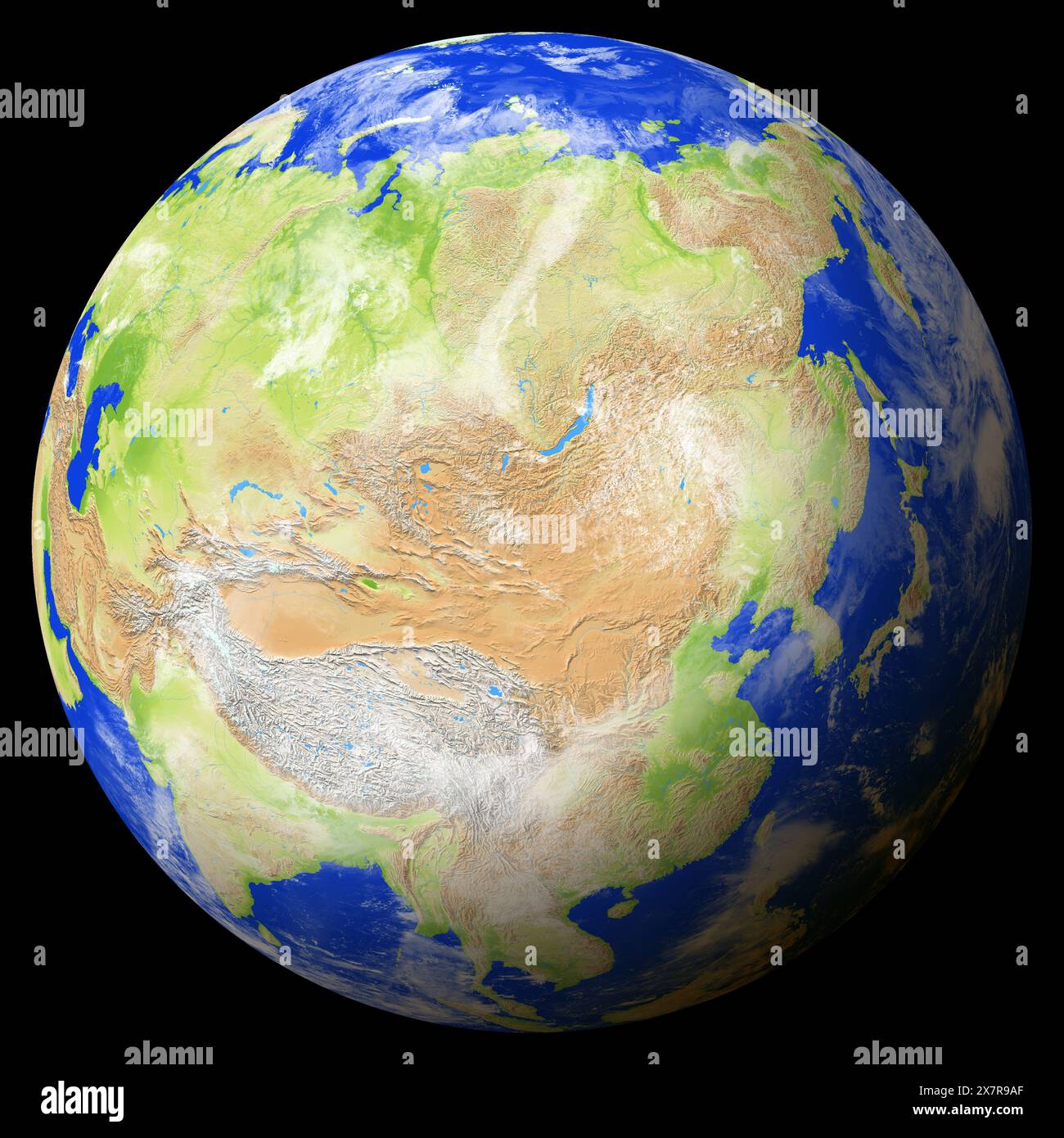 Mongolia map satellite geography hi-res stock photography and images ...
