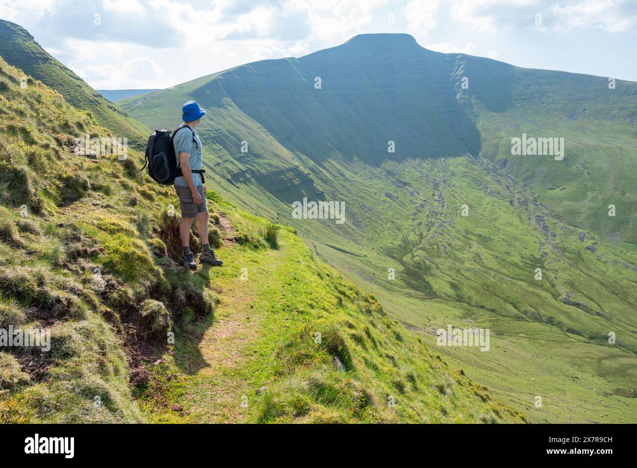 View of north-east Pen y Fan from the Cribyn Stock Photo - Alamy