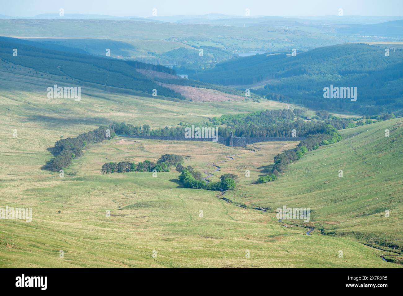 Disused Upper Neuadd Reservoir, Brecon Beacons, Powys, Wales, UK Stock ...