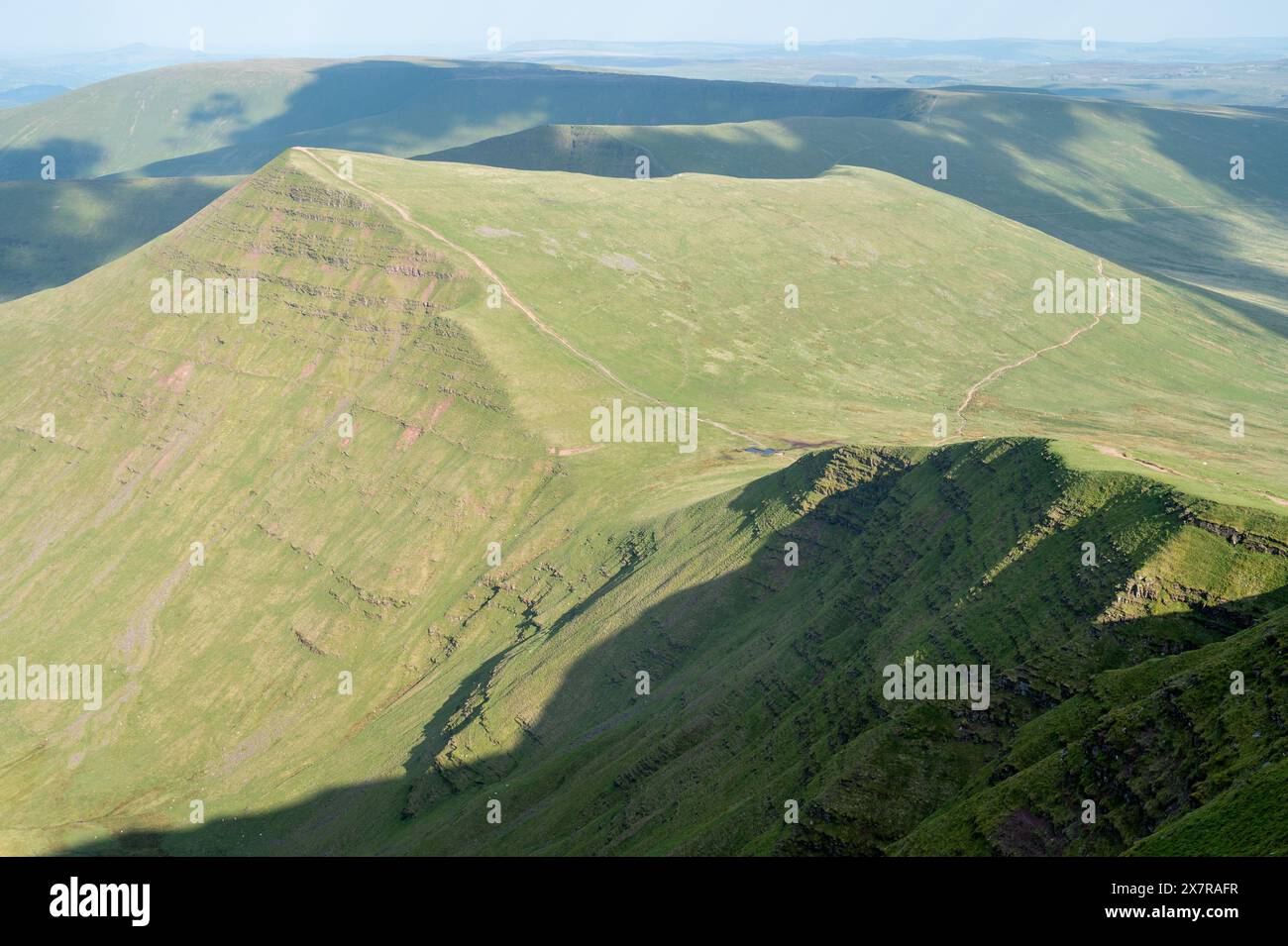 View of Cribyn from summit of Pen y Fan Stock Photo - Alamy