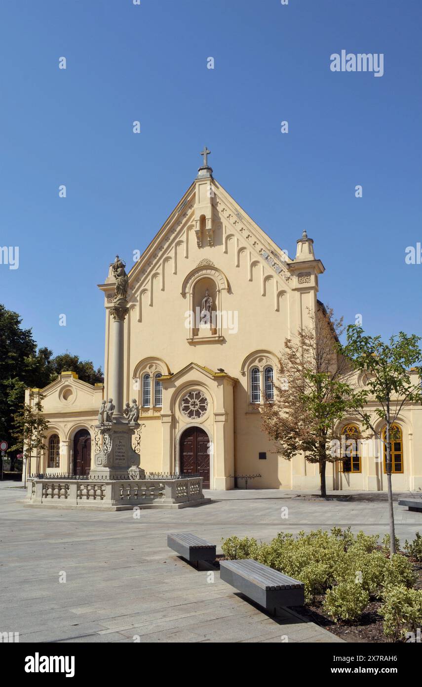 Capuchin Church and monastery (1717) Kapucínsky kostol and column ...