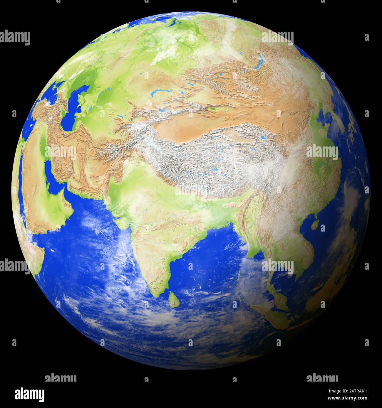 Satellite view nepal country boundaries hi-res stock photography and ...