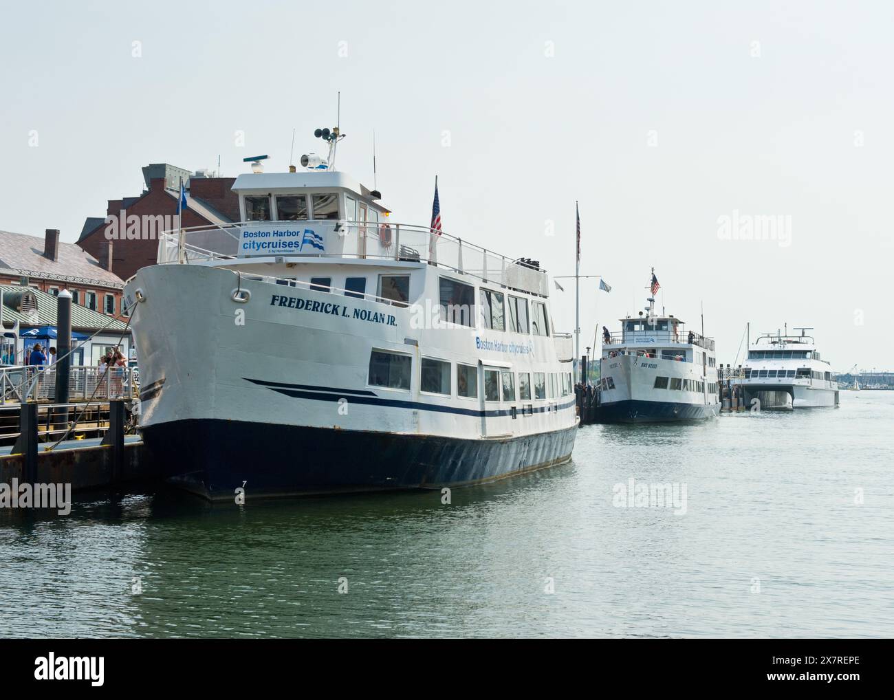 Harbor Cruise Boats. Central Wharf. Boston, Massachusetts, USA Stock ...