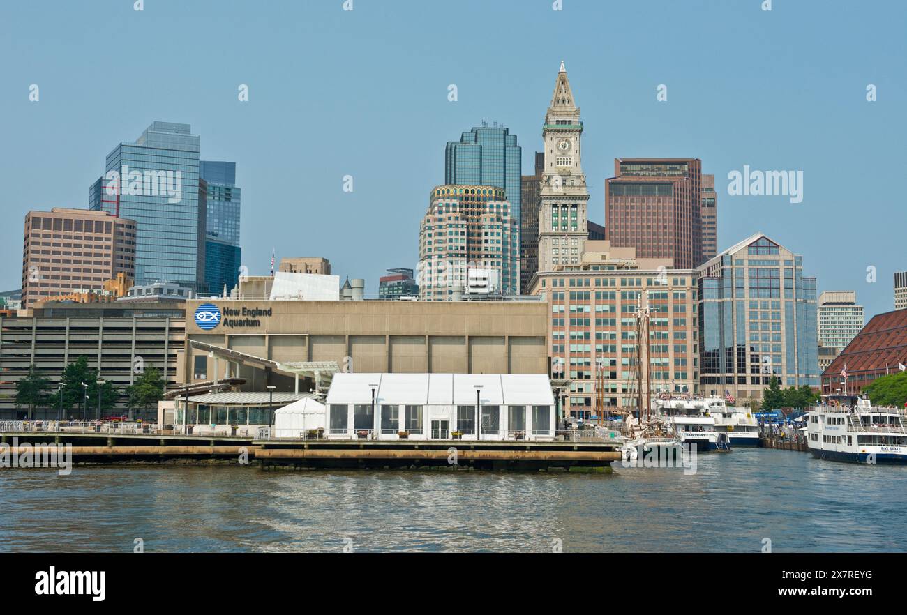 Central Wharf. Boston North End. Facing out across the Charles River ...