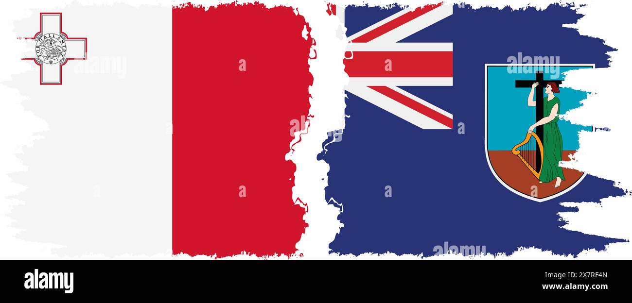 Montserrat and Malta grunge flags connection, vector Stock Vector Image ... Montserrat and Malta grunge flags connection, vector Stock Vector Image ...