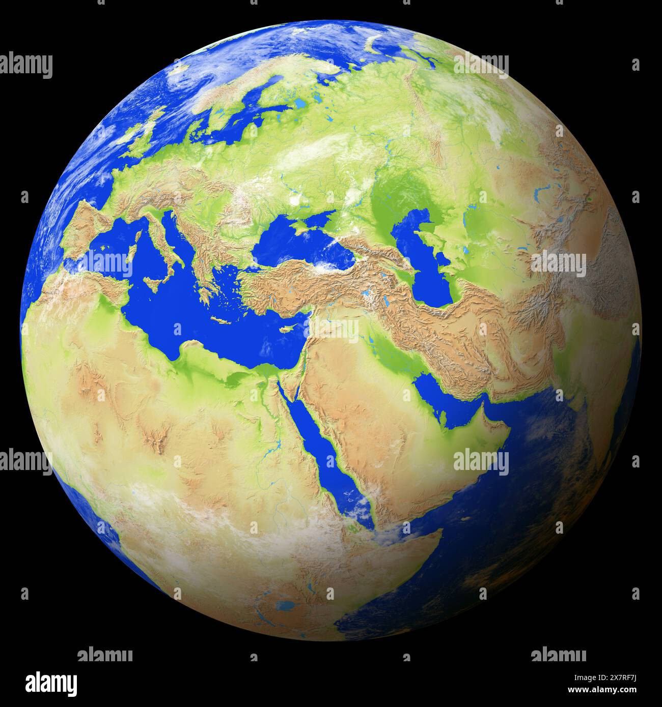 Satellite view syria country boundaries hi-res stock photography and ...