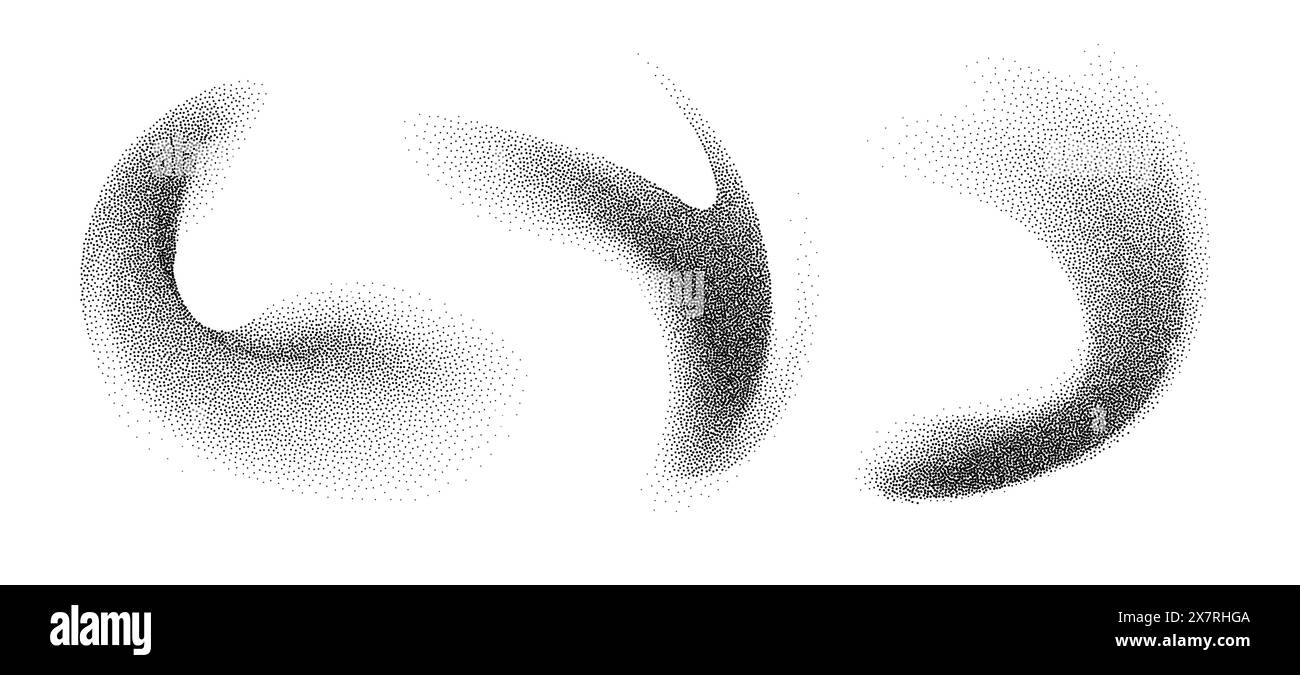 Dotwork abstract shapes, black grain texture, Abstract stipple sand ...