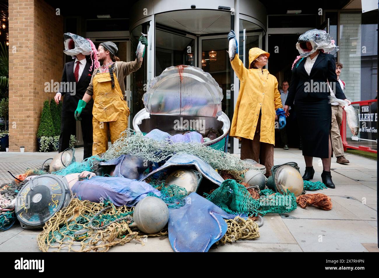 Ocean Rebellion, an environmental activist group, stages a dramatic ...