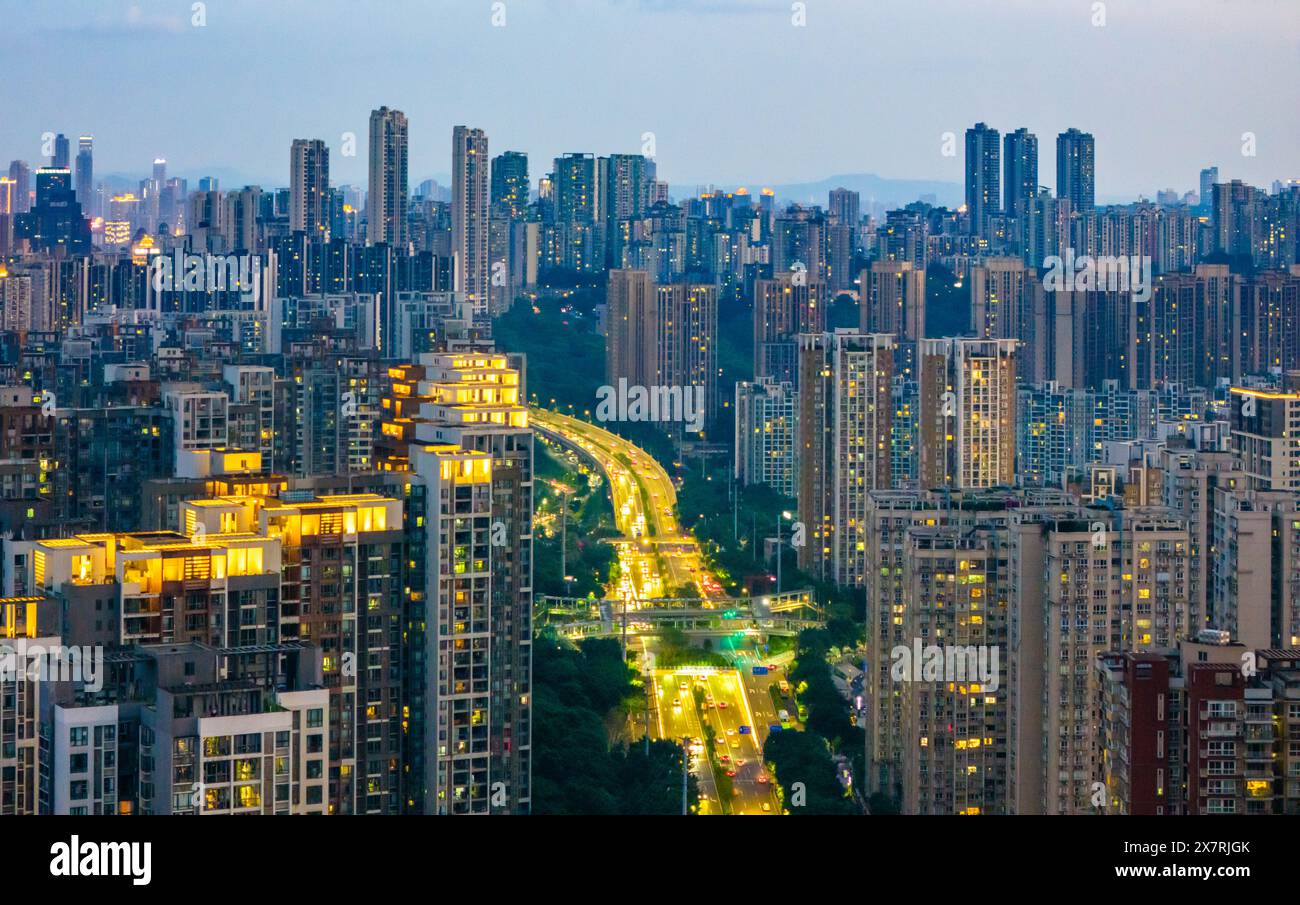 CHONGQING, CHINA - MAY 21, 2024 - High-rise buildings are seen in ...