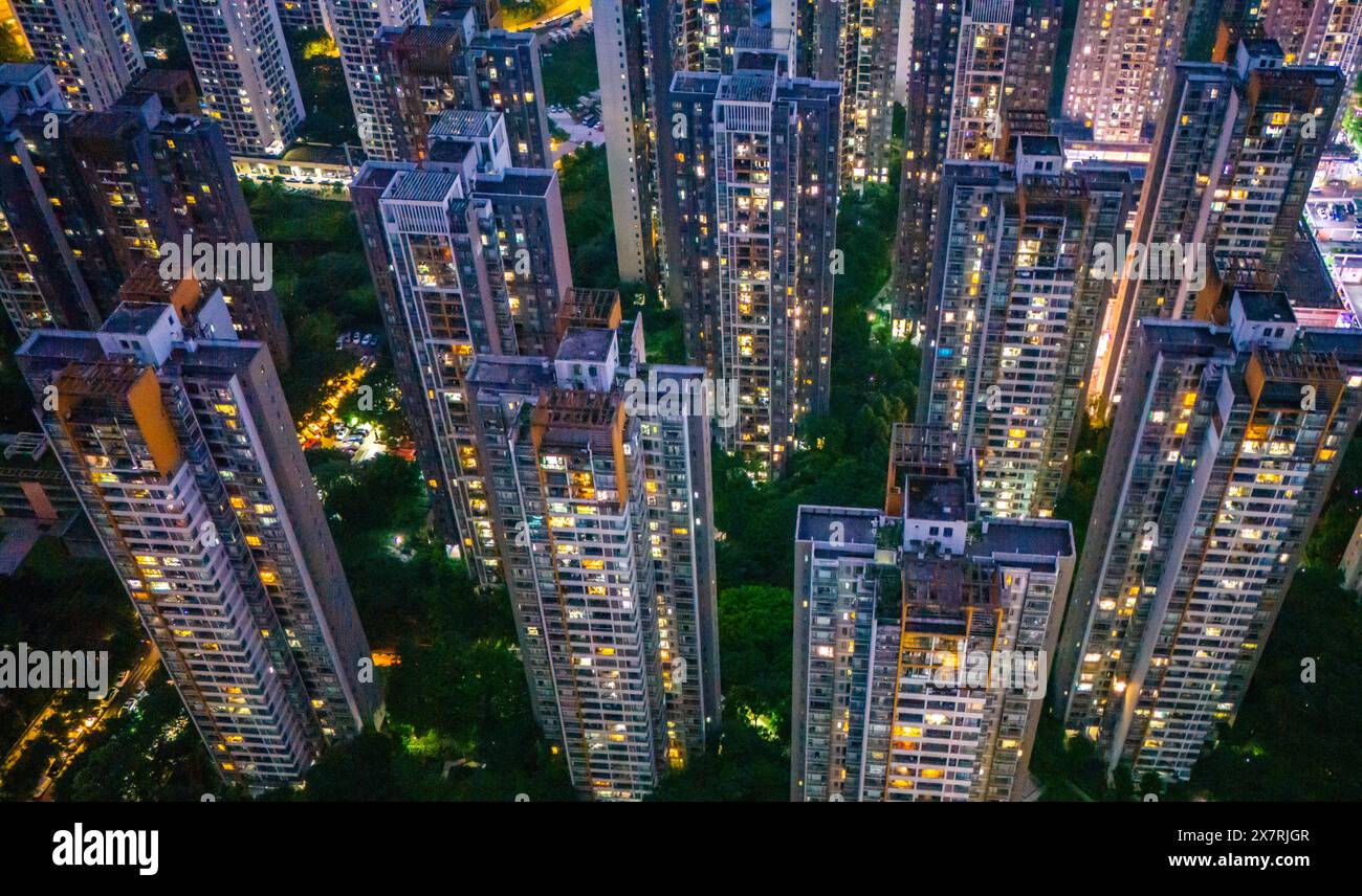 CHONGQING, CHINA - MAY 21, 2024 - High-rise buildings are seen in ...