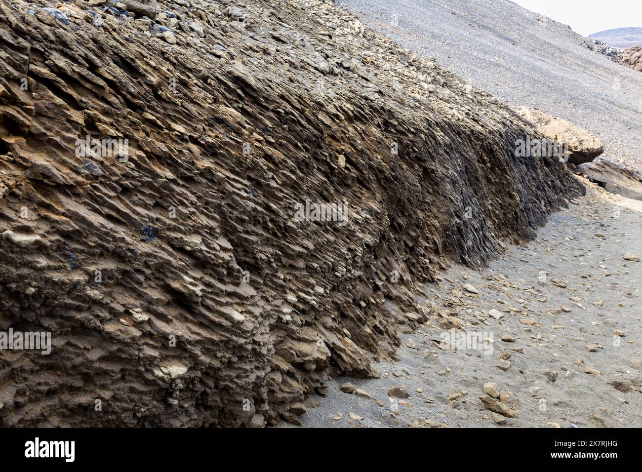 Volcanic basalt rock formations in the Fagradalsfjall volcano lava ...