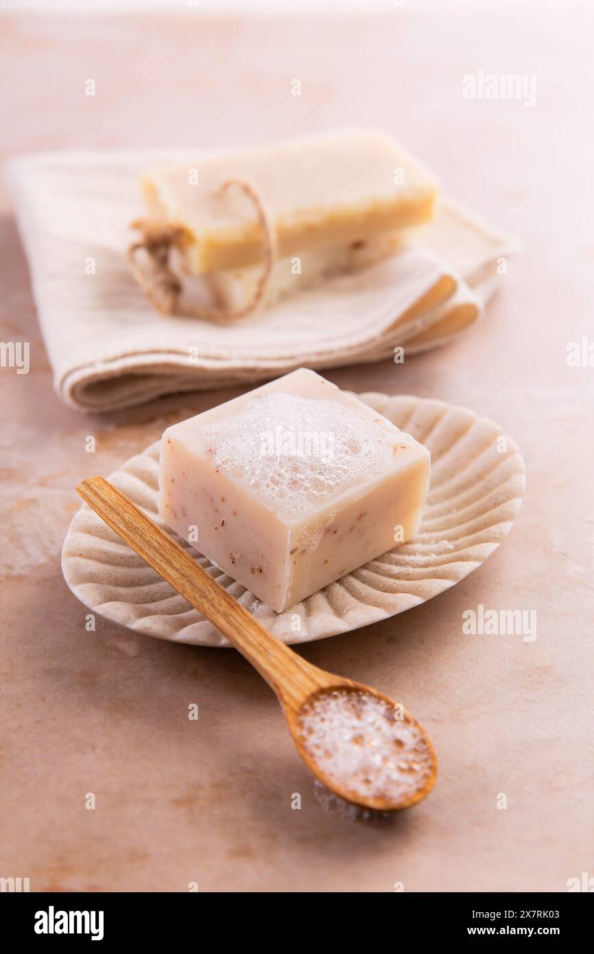 Handmade natural soap, fragrant hand and body skincare Stock Photo - Alamy