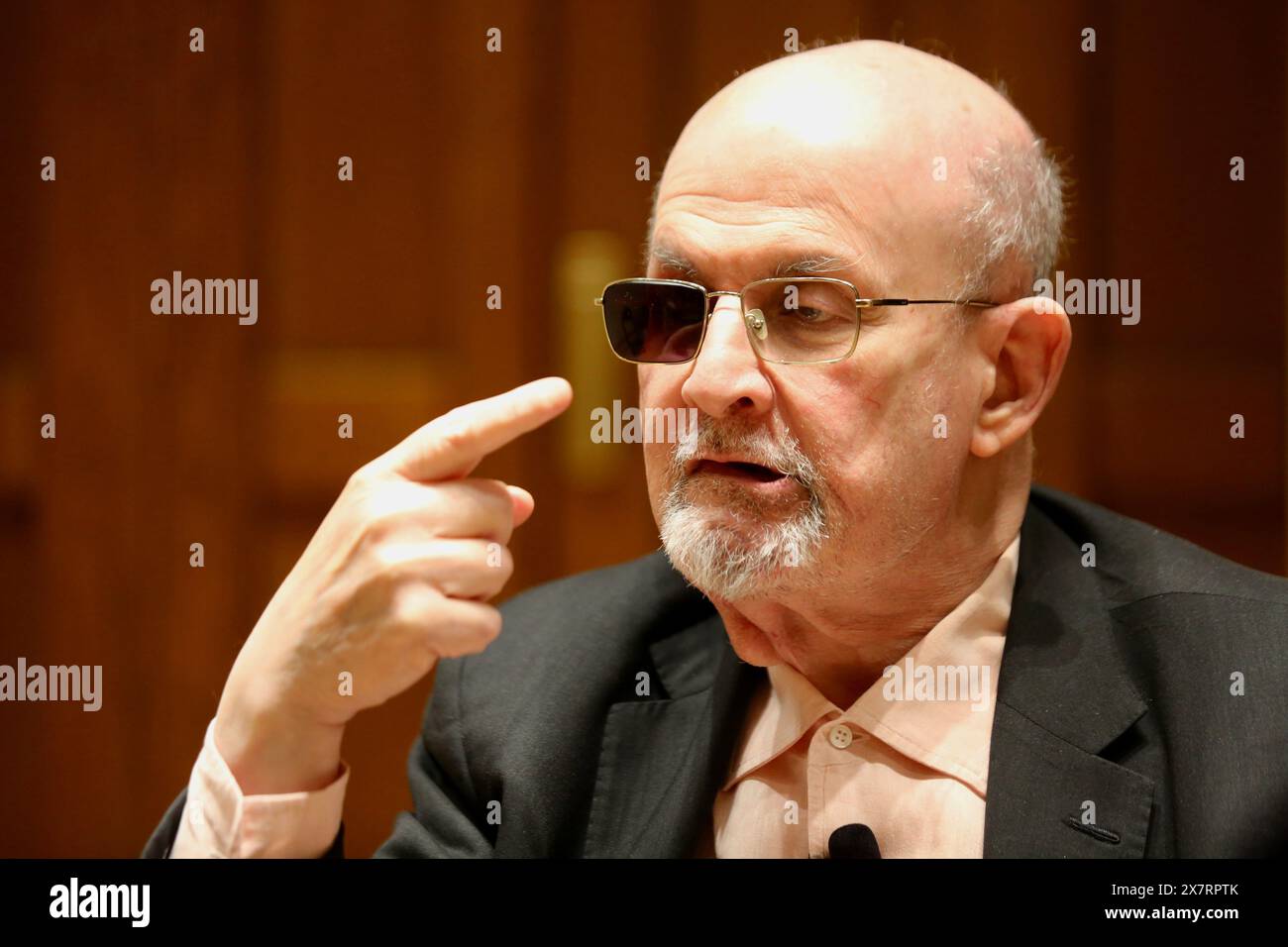 Madrid, Spain. 20th May, 2024. The Indian writer Salman Rushdie ...