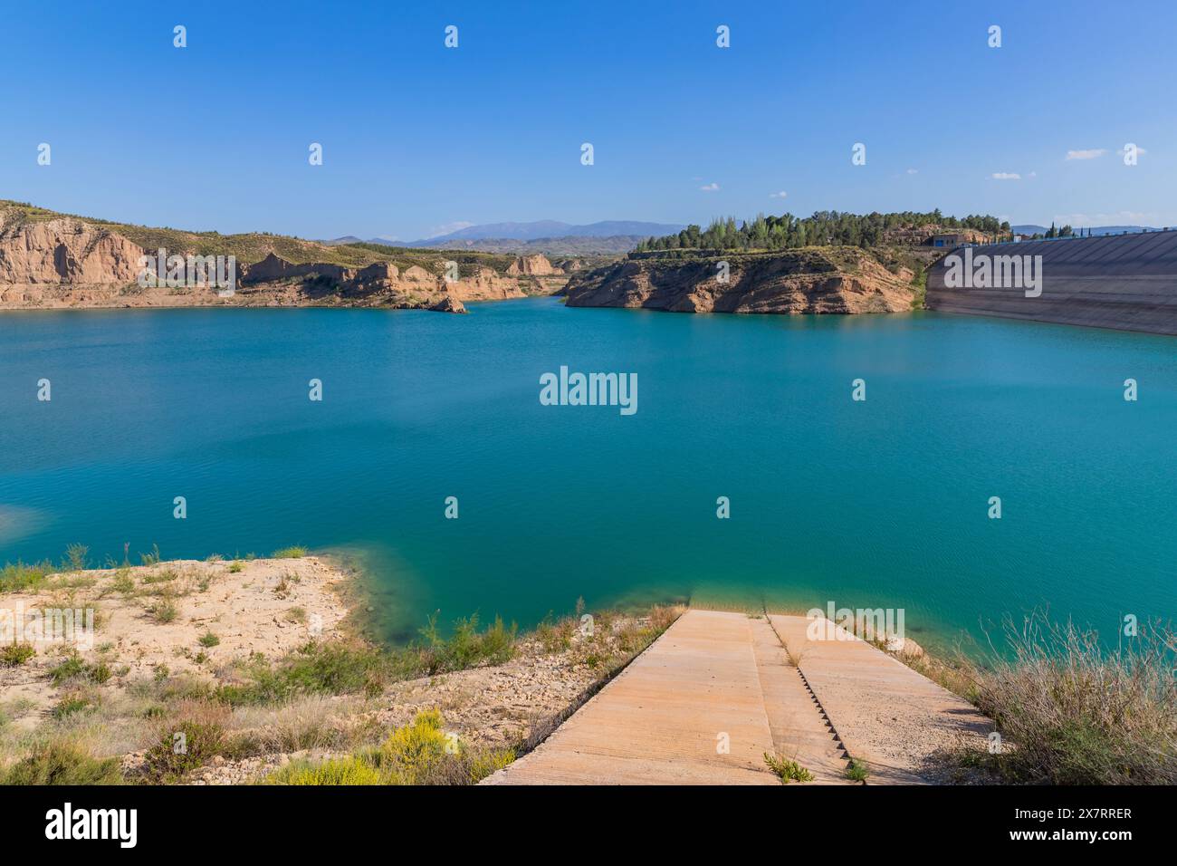 Lake Negratin reservoir, Sierra de Baza, Granada Province, Andalusia ...
