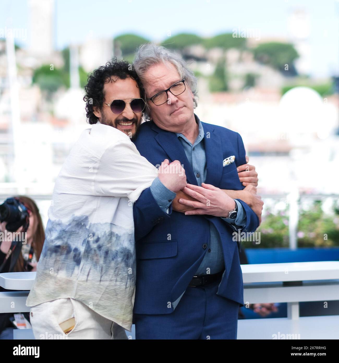 Cannes, France. 21st May, 2024. Ali Abbasi and Martin Donovan poses at ...