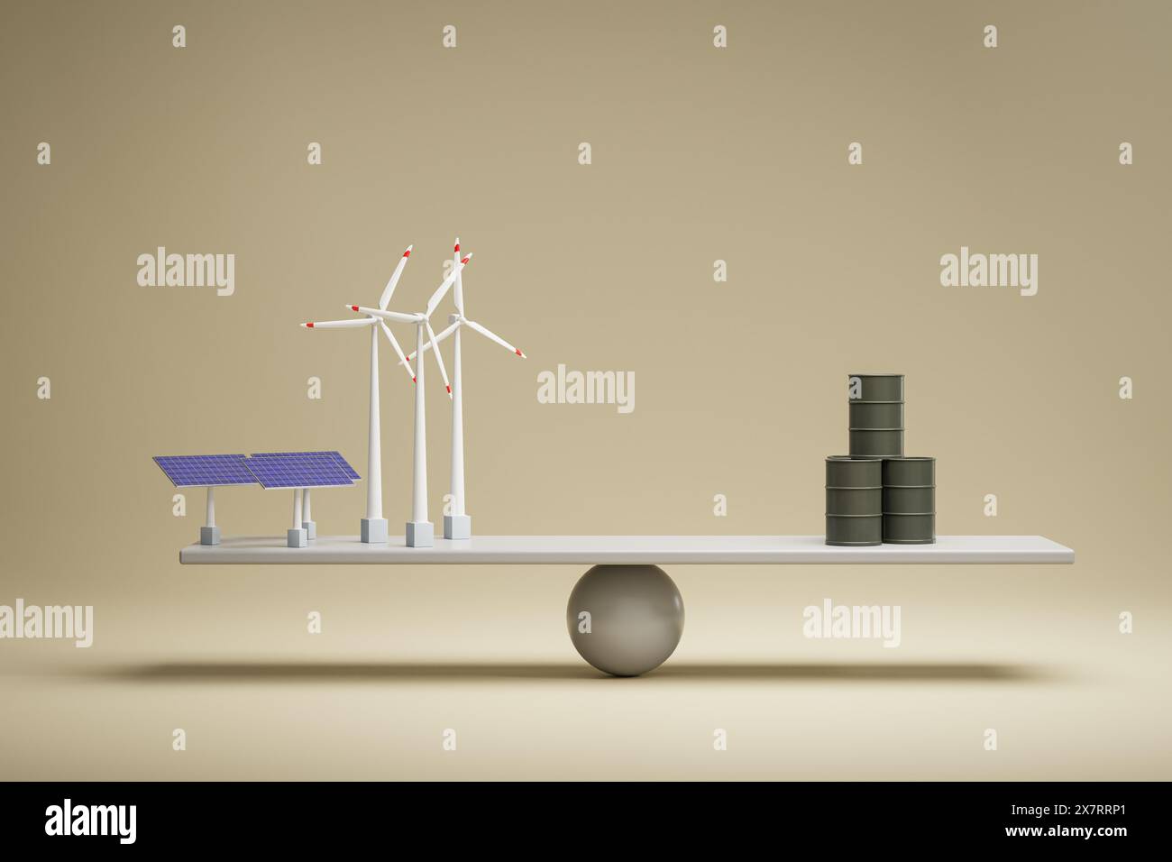 Renewable Energy versus fossil based energy concept. Solar panels and ...