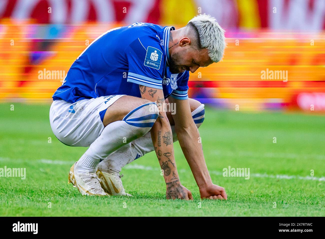 Kristoffer Velde of Lech seen in action during the Polish PKO ...