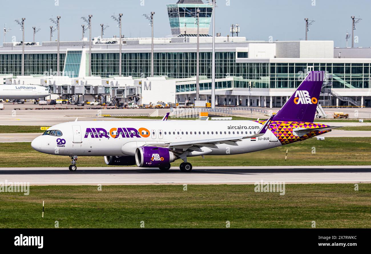 Munich, Germany, 6th Apr 2024: An Airbus A320-251N from Air Cairo takes off from Munich Airport ...