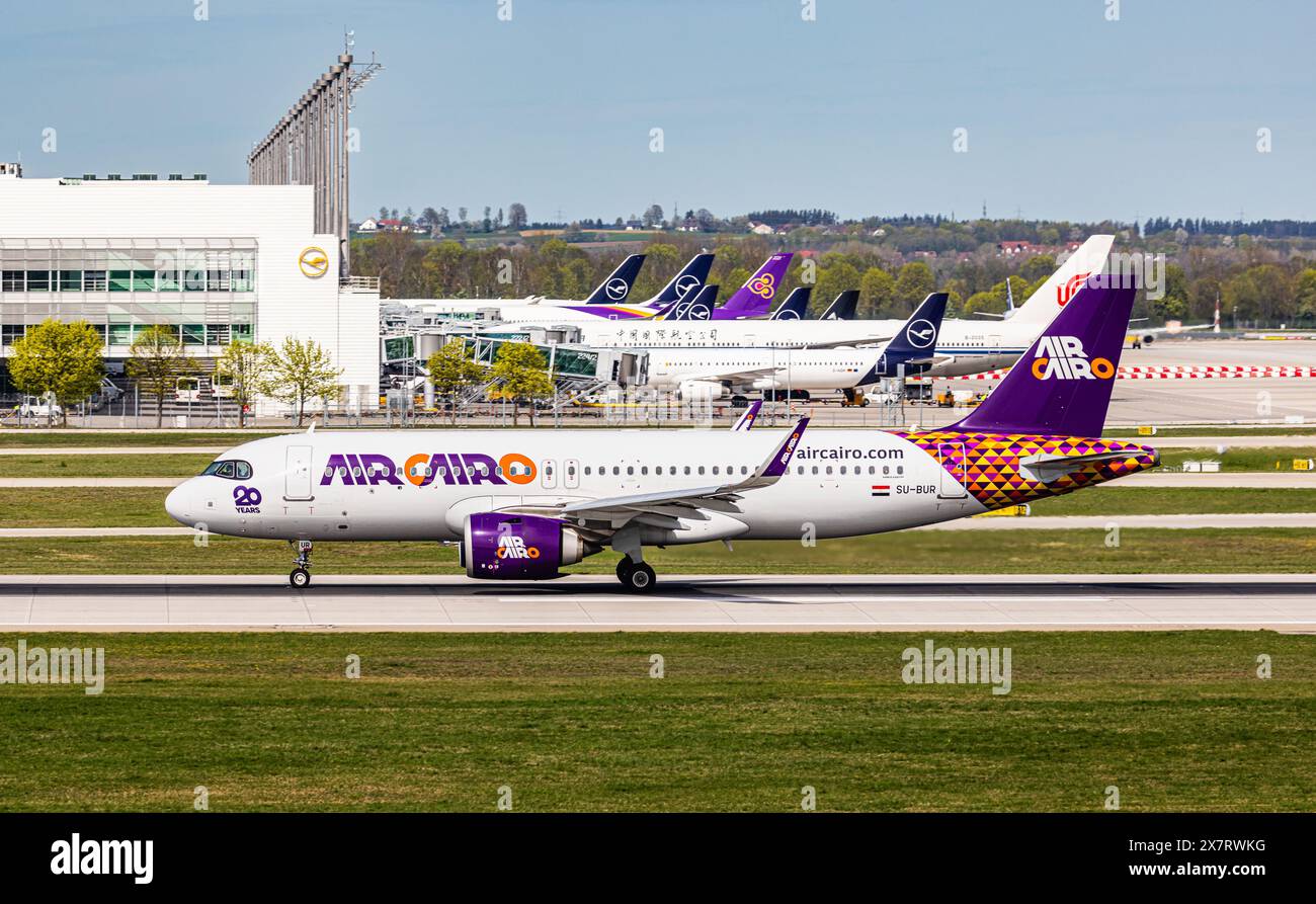 Munich, Germany, 6th Apr 2024: An Airbus A320-251N from Air Cairo takes off from Munich Airport ...