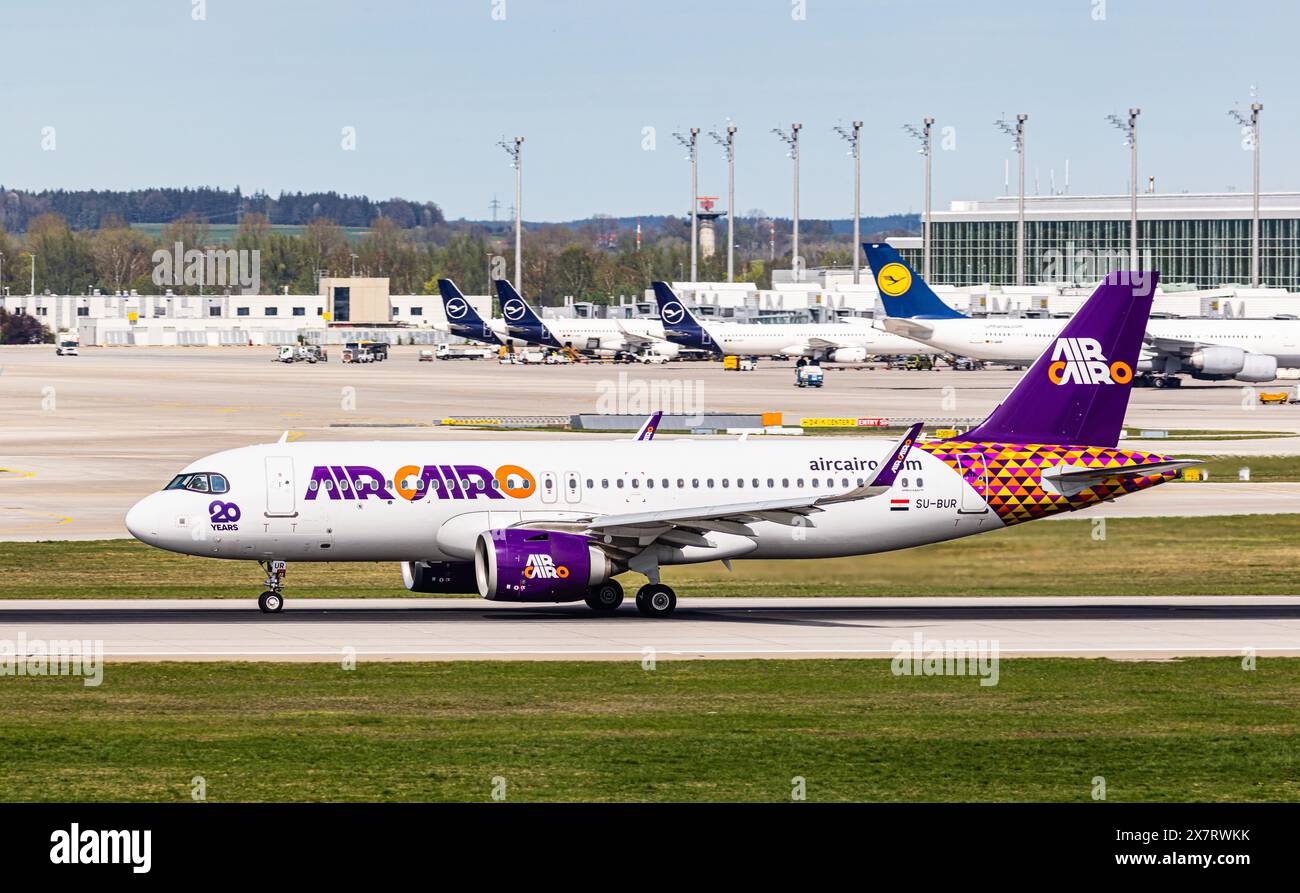 Munich, Germany, 6th Apr 2024: An Airbus A320-251N from Air Cairo takes off from Munich Airport ...