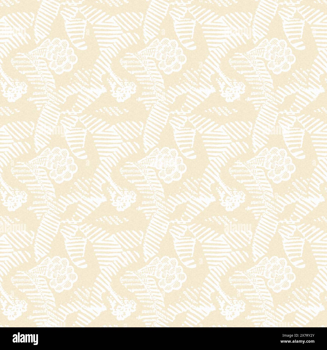 Modern white on cream lace effect wedding background texture. Soft ...