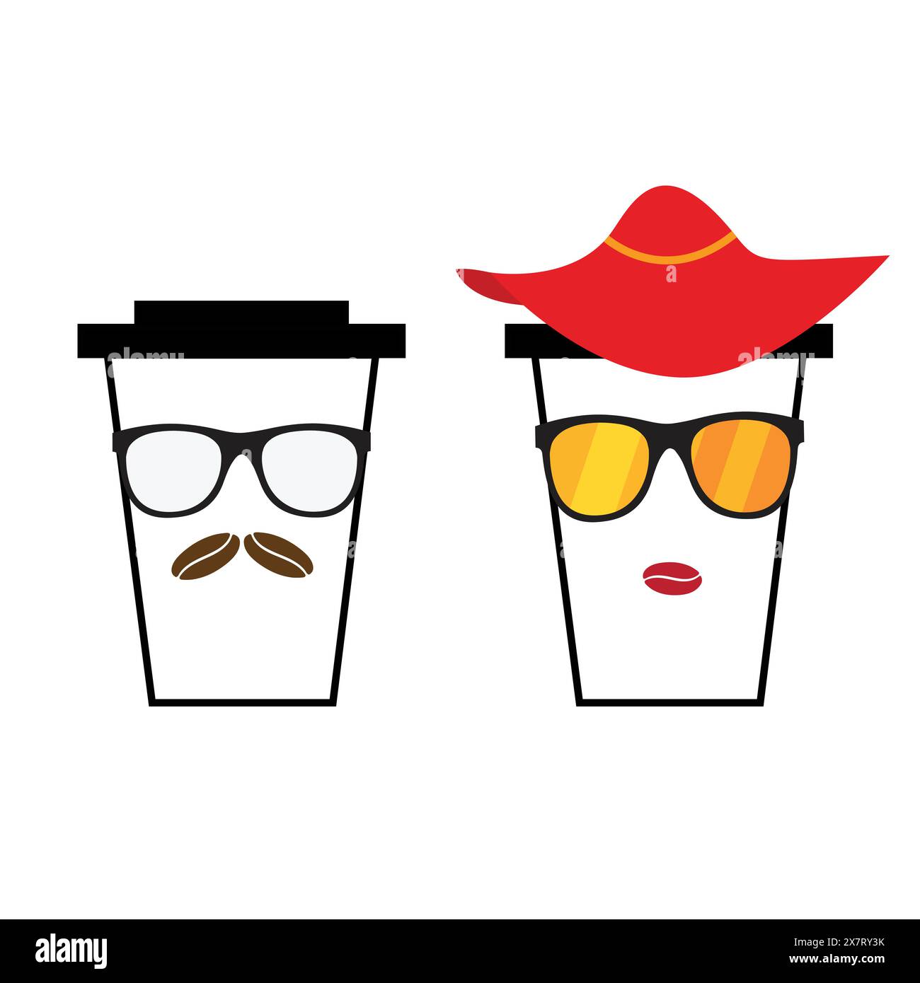 Paper cups coffee tea Stock Vector Images - Alamy