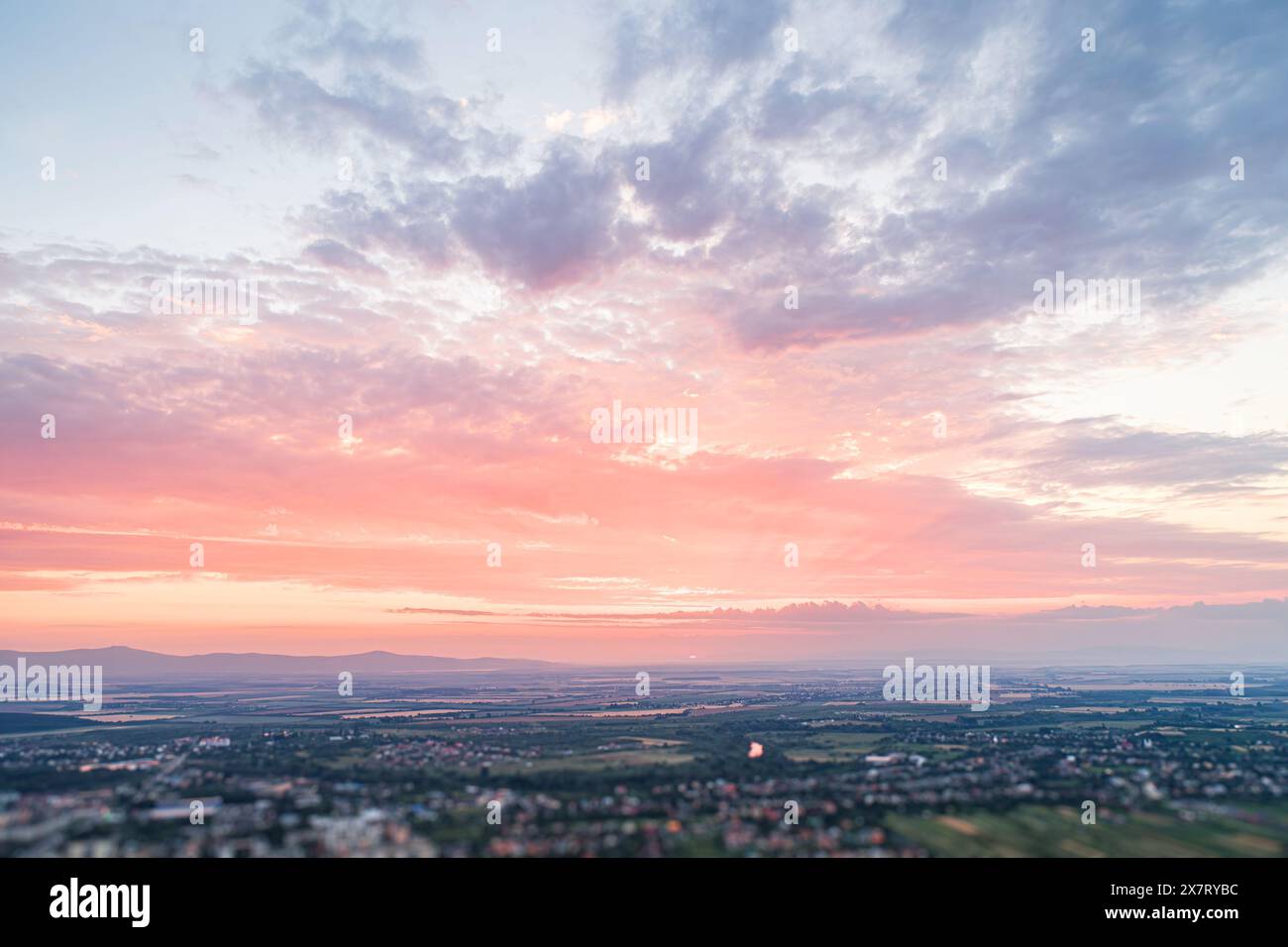 Bird's eye view of the sunset Stock Photo - Alamy
