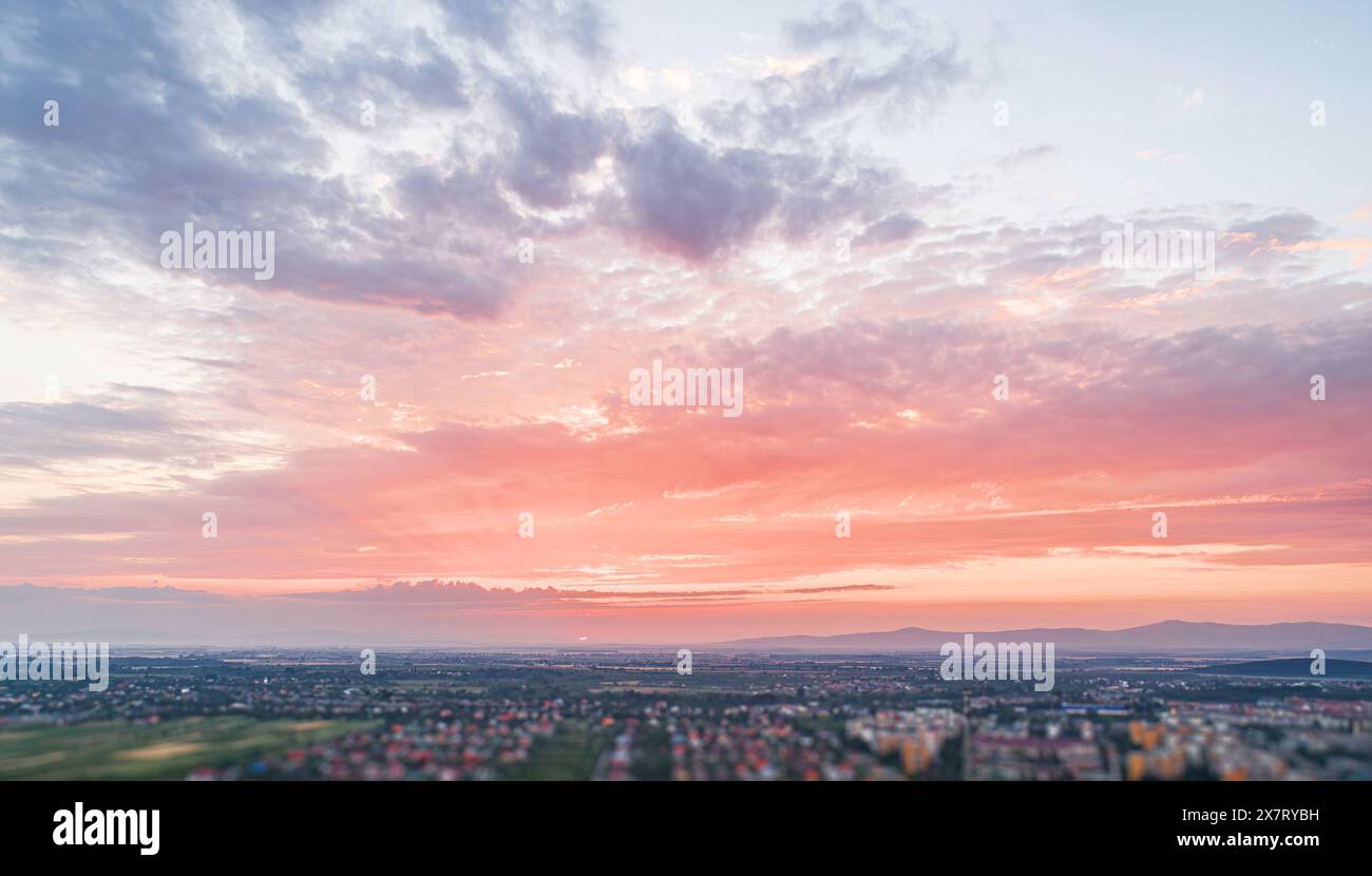 Bird's eye view of the sunset Stock Photo - Alamy