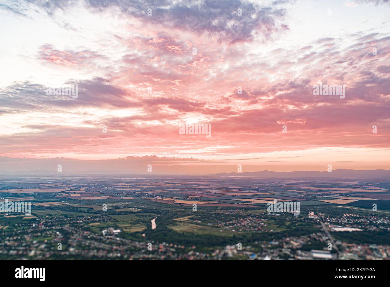 Bird's eye view of the sunset Stock Photo - Alamy