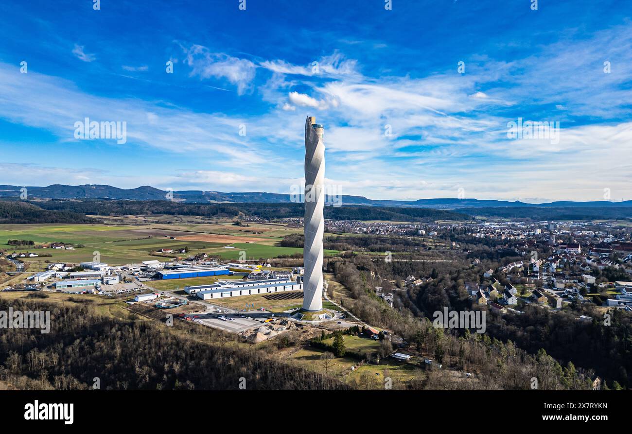 Rottweil, Germany, 2nd Mar 2024:The 246 meter high lift test tower was ...