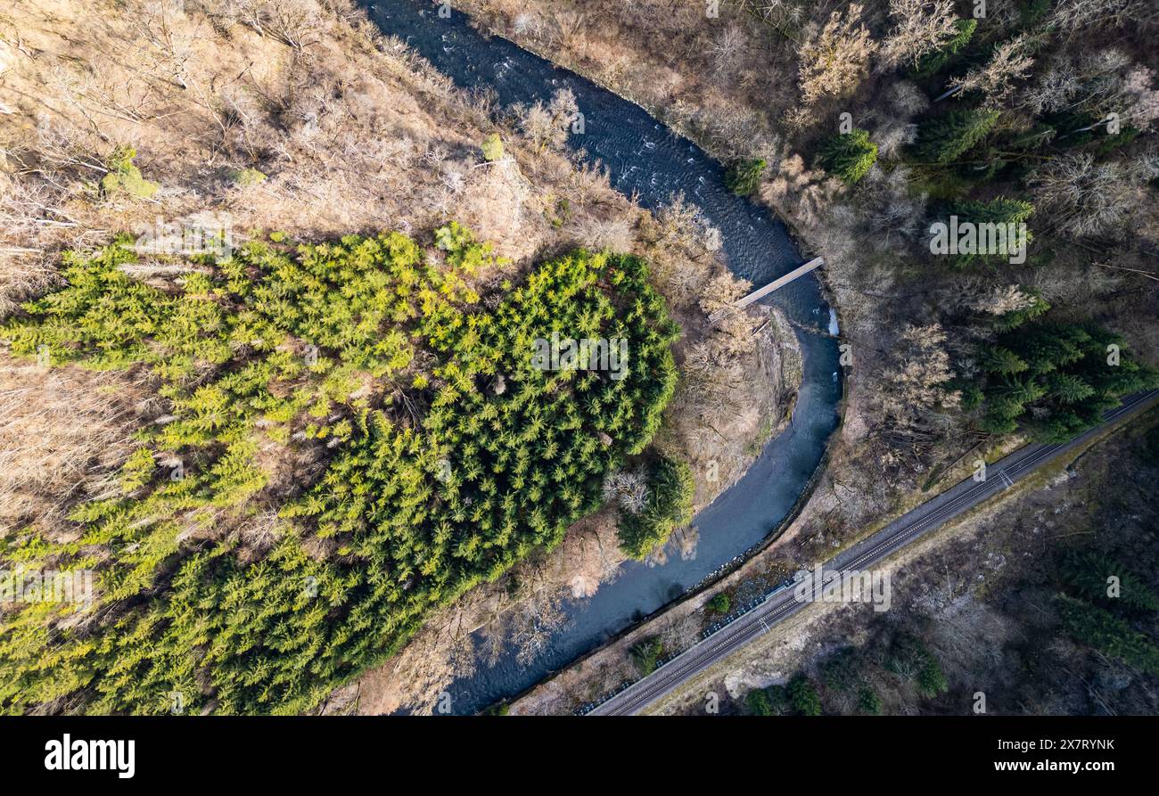 Rottweil, Germany, 2nd Mar 2024:View of the Neckar river and the ...