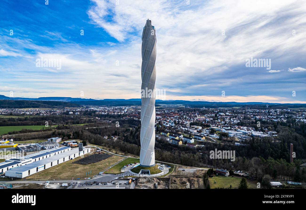 Rottweil, Germany, 2nd Mar 2024:The 246 meter high lift test tower was ...
