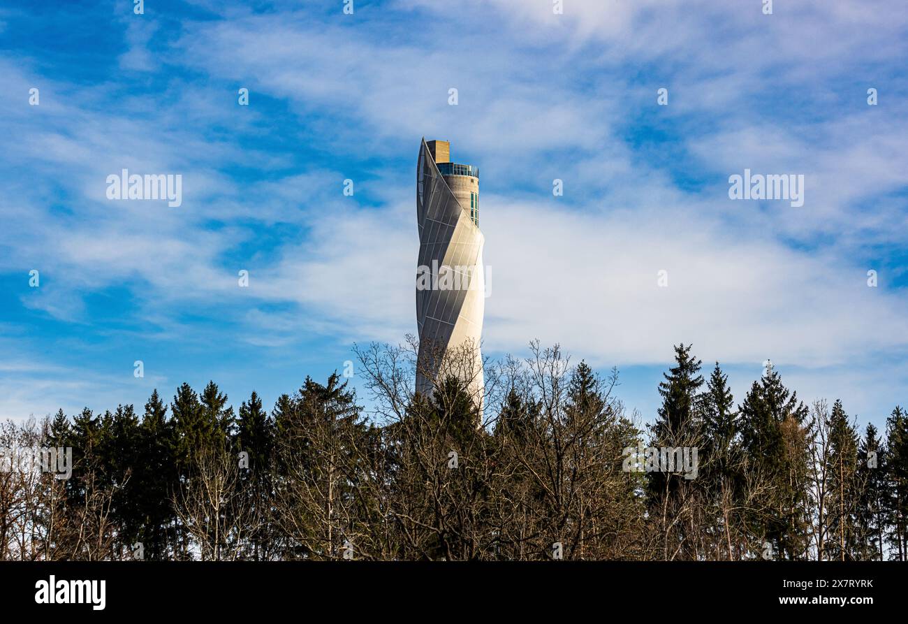 Rottweil, Germany, 2nd Mar 2024:The 246 meter high lift test tower was ...
