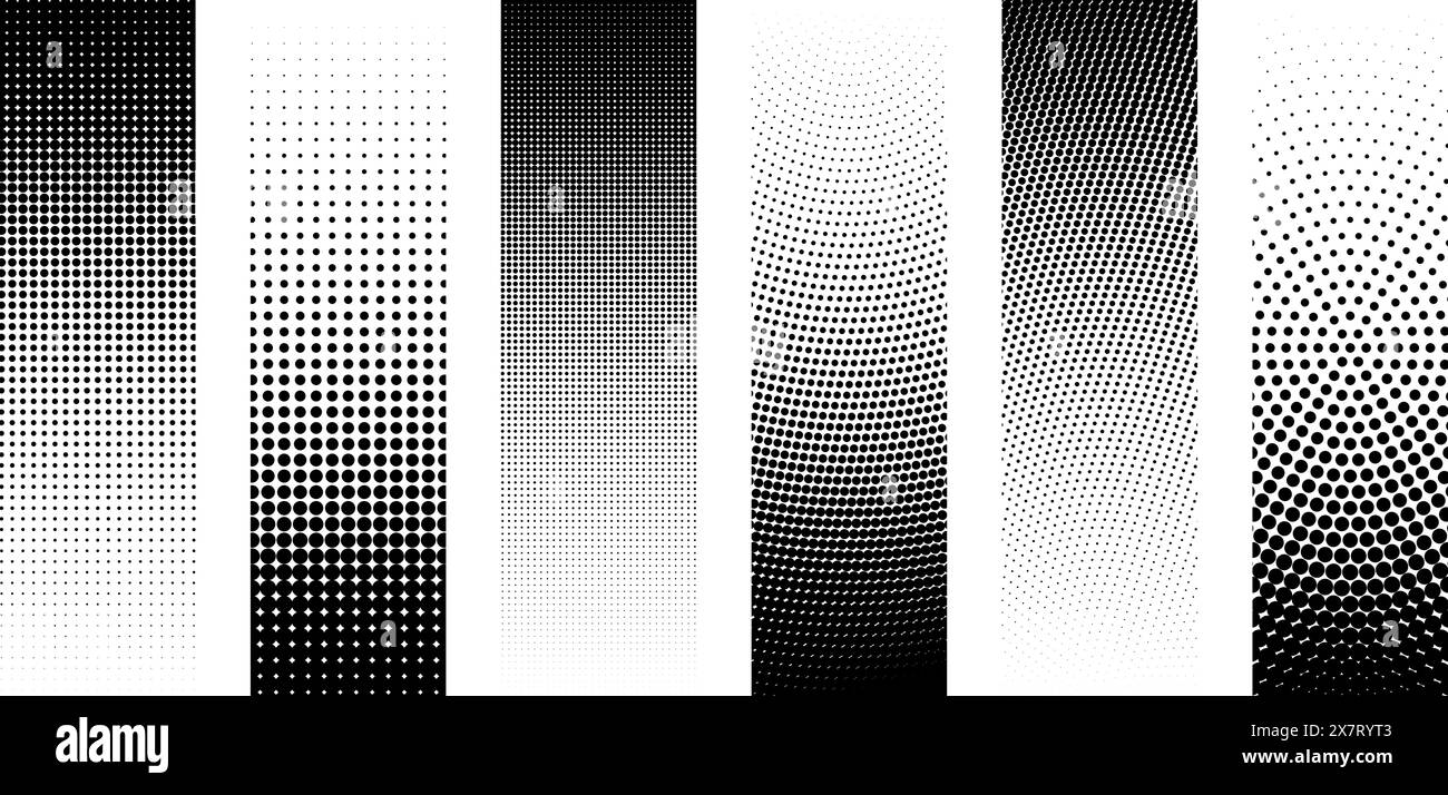 Set of Abstract Halftone Design Elements. Vector illustration Stock ...