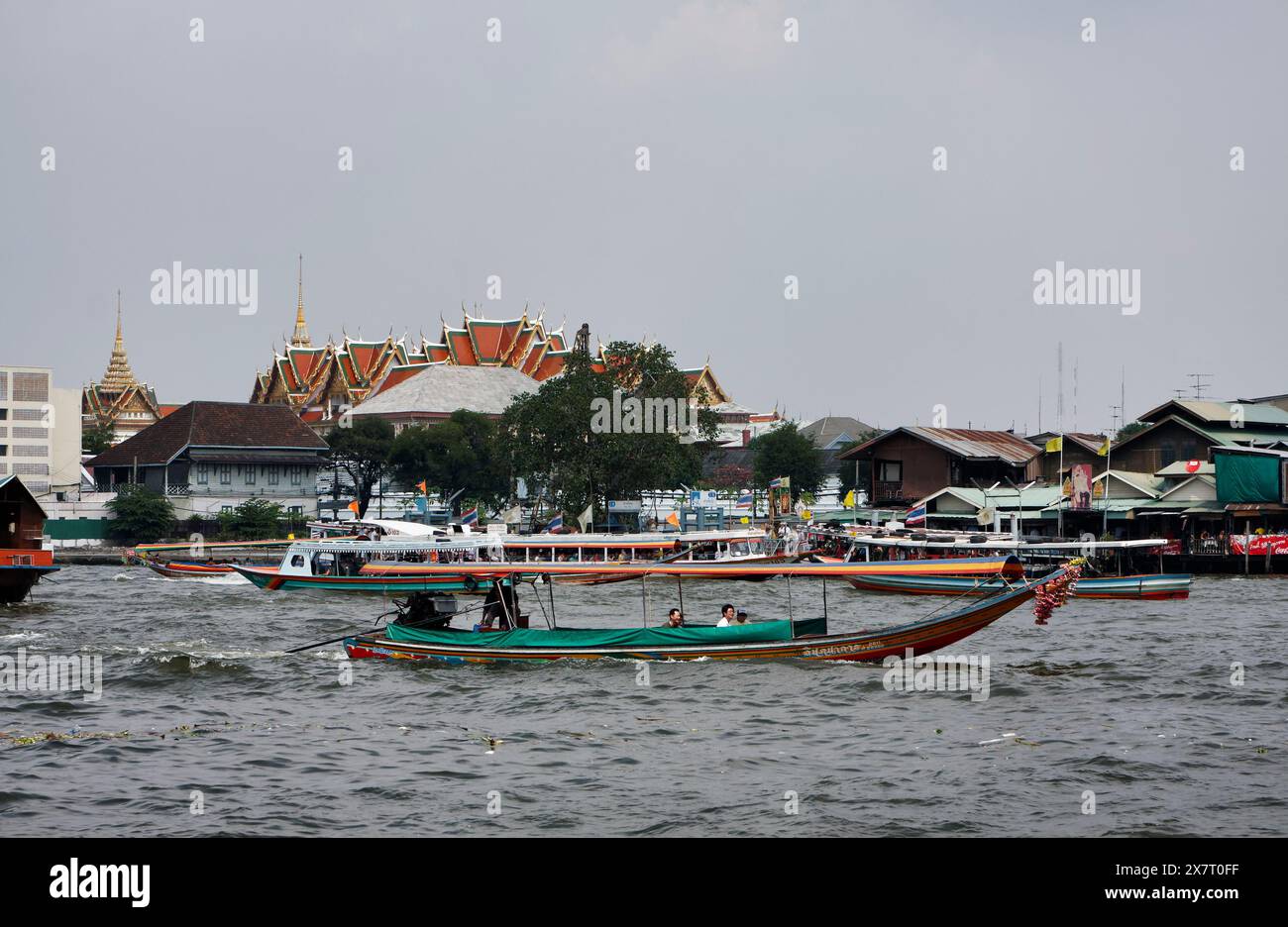 Thailand, Bangkok, view of the Chao Praya river and the Imperial City ...
