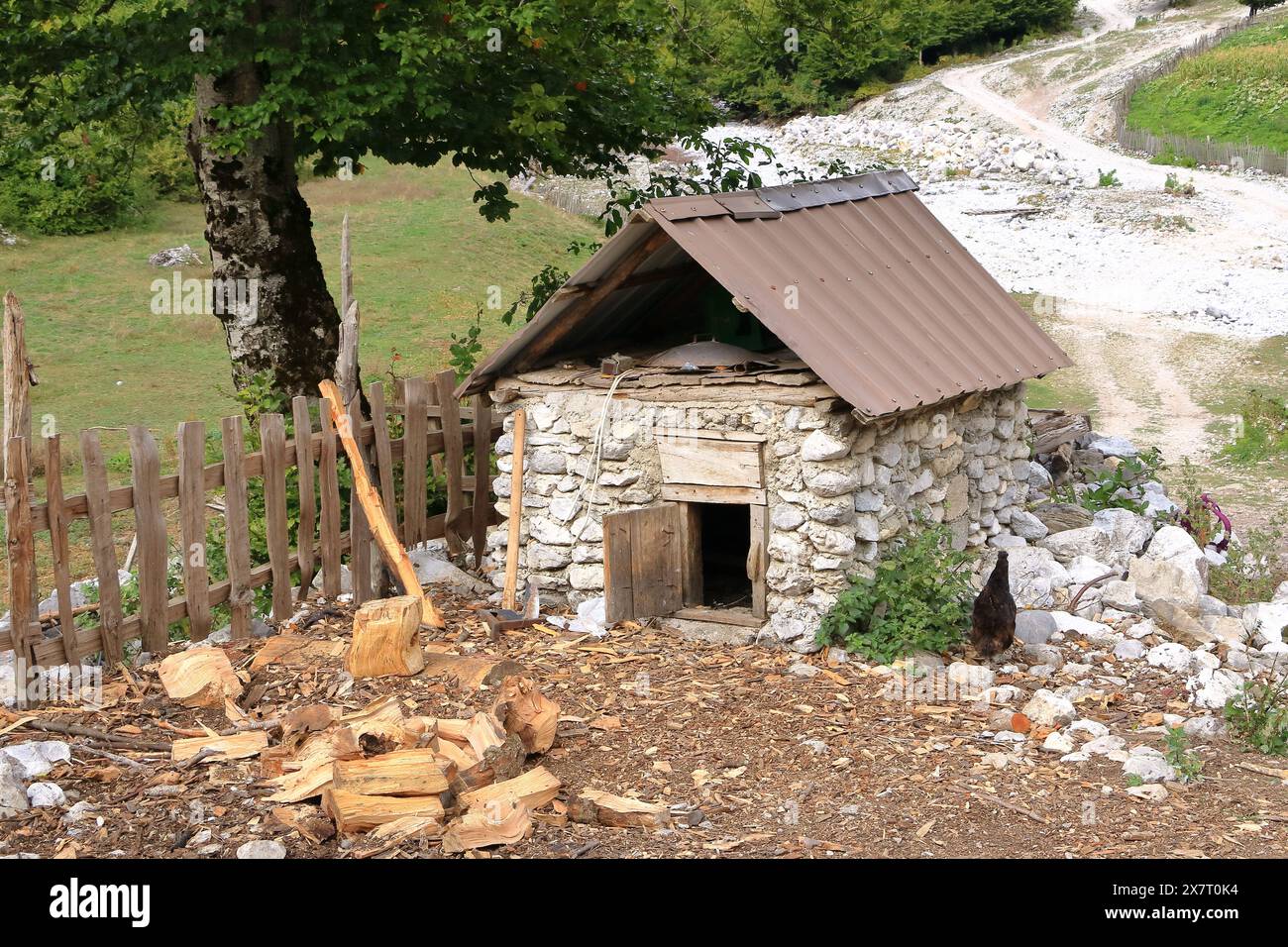 an Old stone chicken coop Stock Photo - Alamy