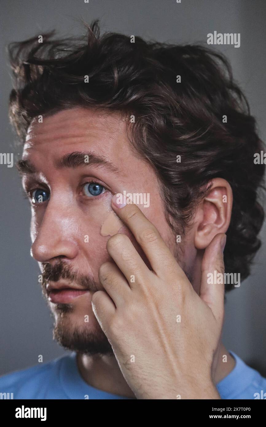 Man face close up model hi-res stock photography and images - Alamy