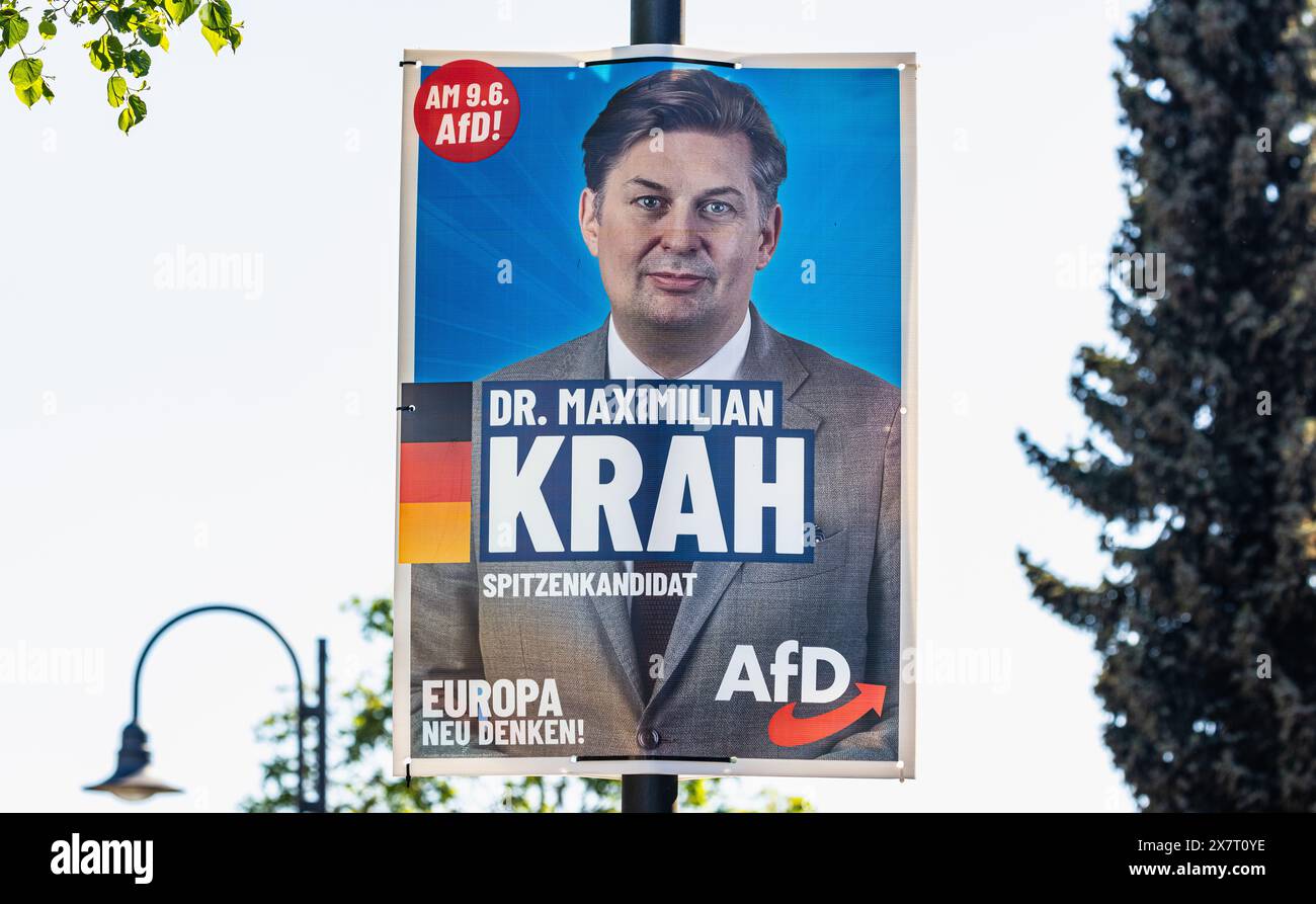 Klettgau, Germany, 11th May 2024: An election poster of the top ...