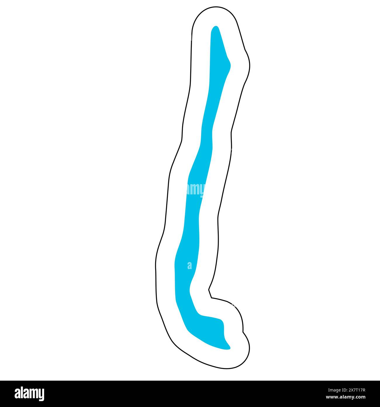 Chile country silhouette. High detailed map. Solid blue vector sticker ...