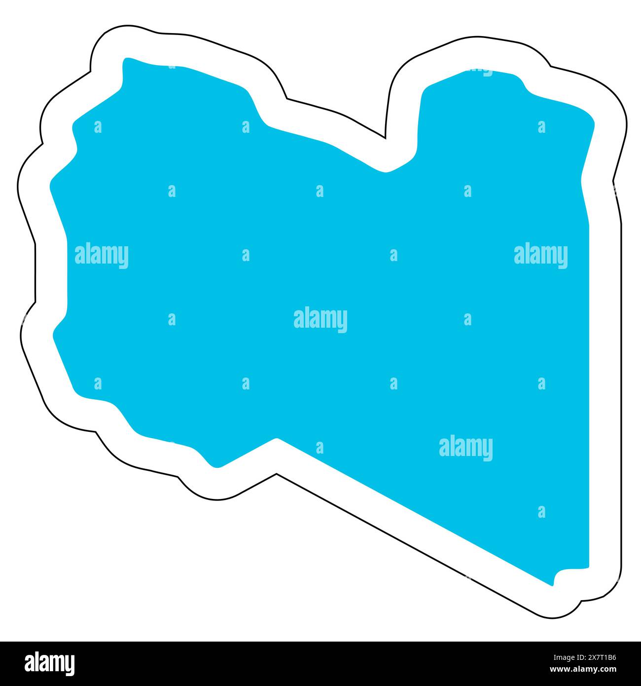 Blank libya map hi-res stock photography and images - Alamy